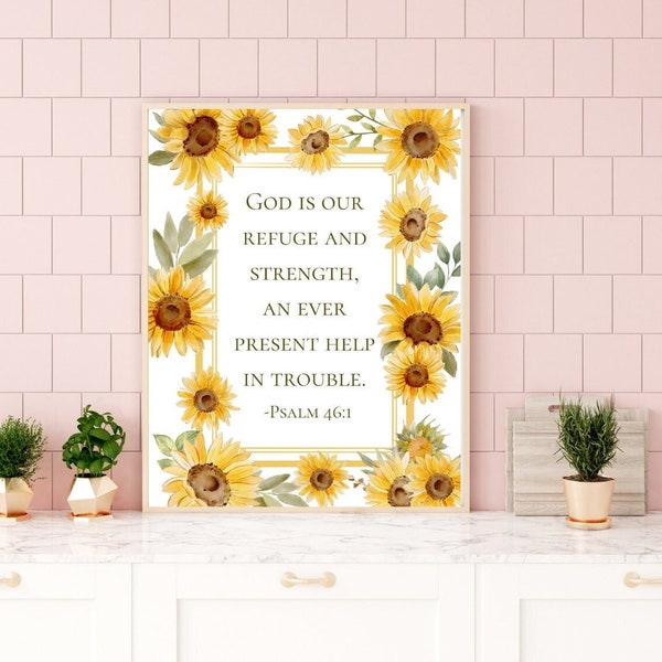 Christian Sunflower Decor - Etsy