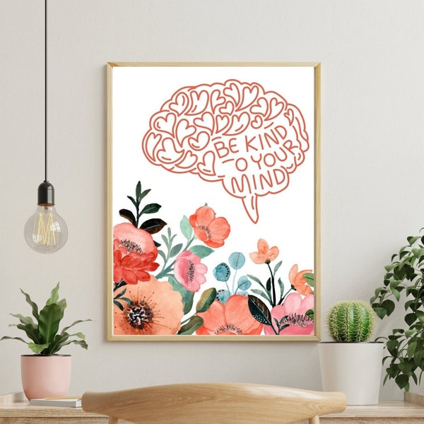 Brain Poster Mental Health - Etsy