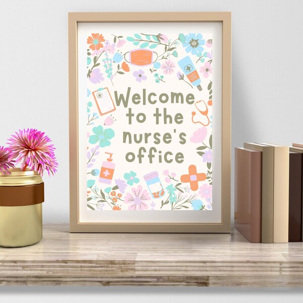School Nurse Office, Health Office, Instant Digital Download Printable ...