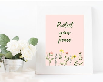 Affirmation Wall Art, Affirmation Print, Self Love Wall Art, Therapist ...