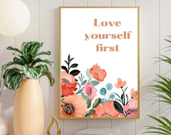 Affirmation Wall Art, Affirmation Print, Self Love Wall Art, Therapist ...