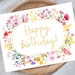 Happy Birthday Card Pack, Birthday Cards, Watercolor Flower Birthday ...