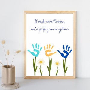 Handprint Father’s Day Gift Diy, Handprint Dad Birthday Gift, Handprint ...
