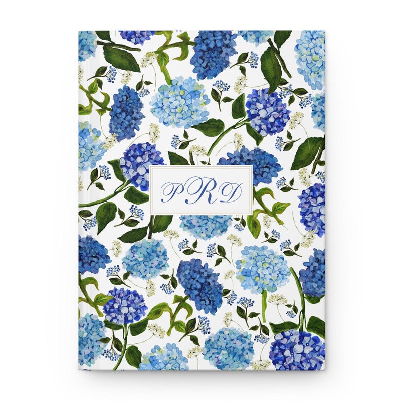 Hydrangea Blue Notebook - Etsy