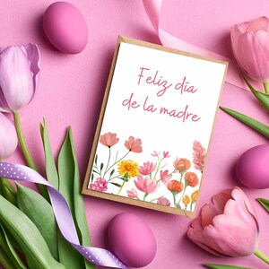 Feliz Dia De La Madre Card, Happy Mother’s Day Card Spanish, Spanish ...