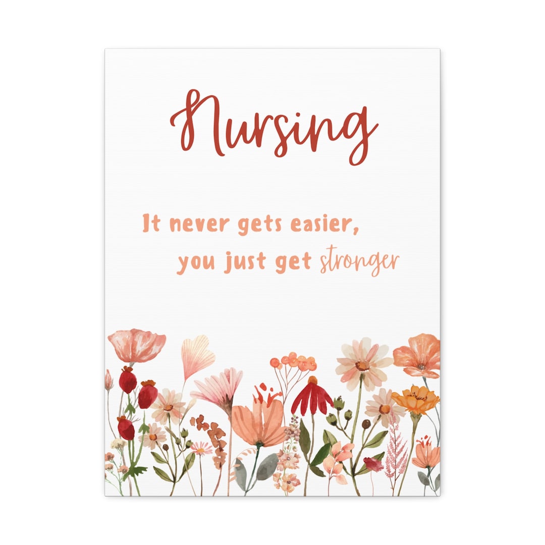 Nursing Wall Decor, Nursing Canvas, Gift for Nurses, Nursing It Never ...