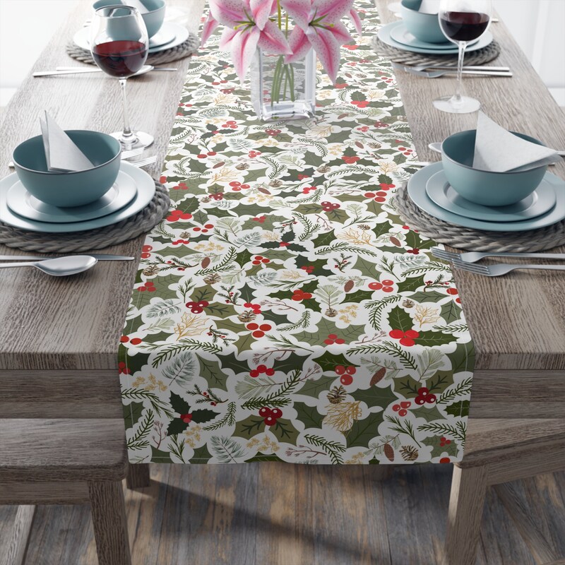 Holiday Table Runner - Etsy