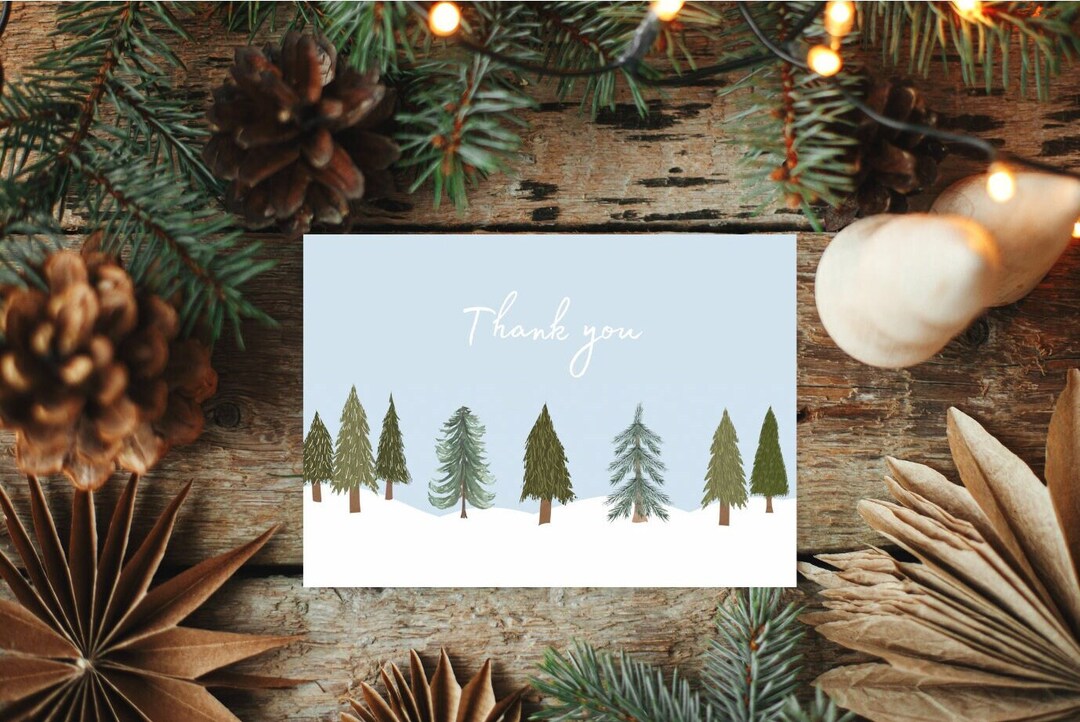 Christmas Thank You Cards, Holiday Thank You Notes, Thank You Christmas ...