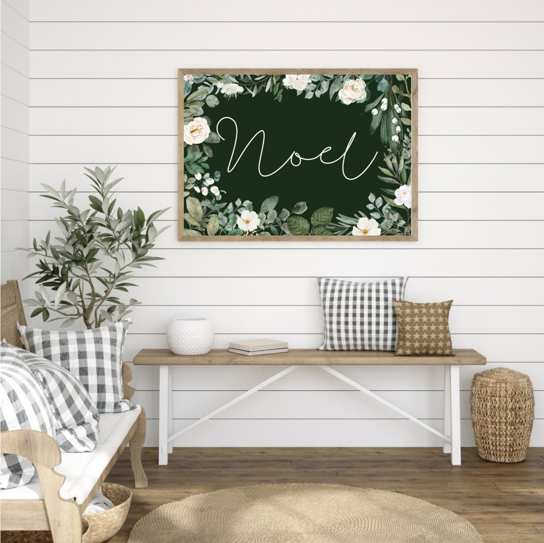 Noel Sign, Noel Wall Art, Christmas Noel Wall Decor, Green Christmas ...