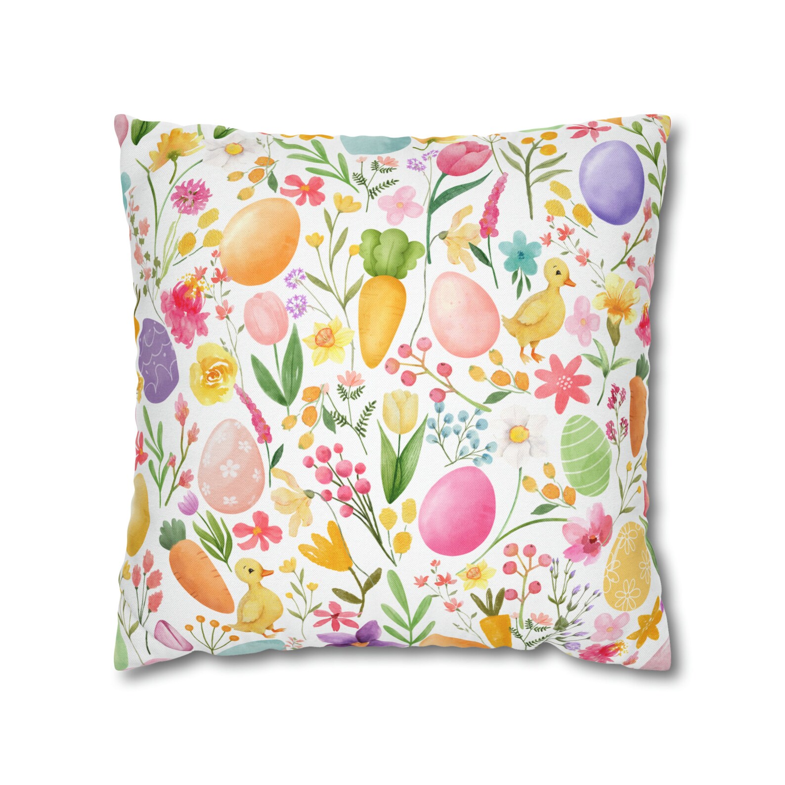 Easter Pillow Cover, Pastel Easter Pillow Covers 18x18, Easter Eggs ...