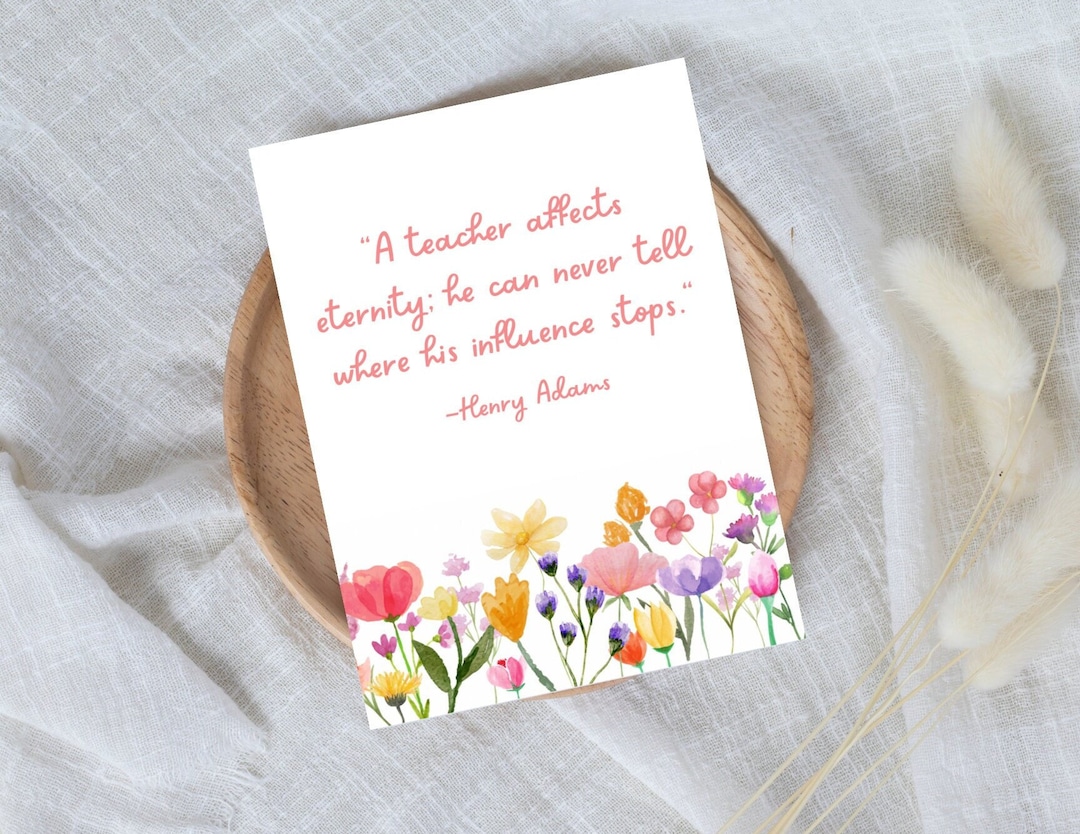 Teacher Card, Teacher Appreciation Card, Card for Teachers, Teacher ...