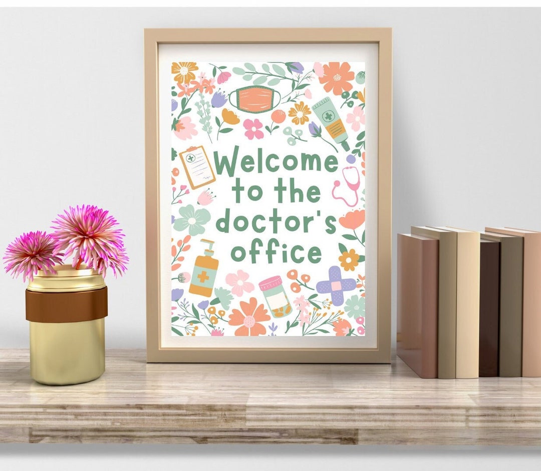 Pediatrician Office Decor, Welcome to the Doctor's Office Sign, Kids ...