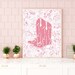 Pink Cowgirl Print, Trendy Cowgirl Wall Art, Retro Pink Western Poster ...