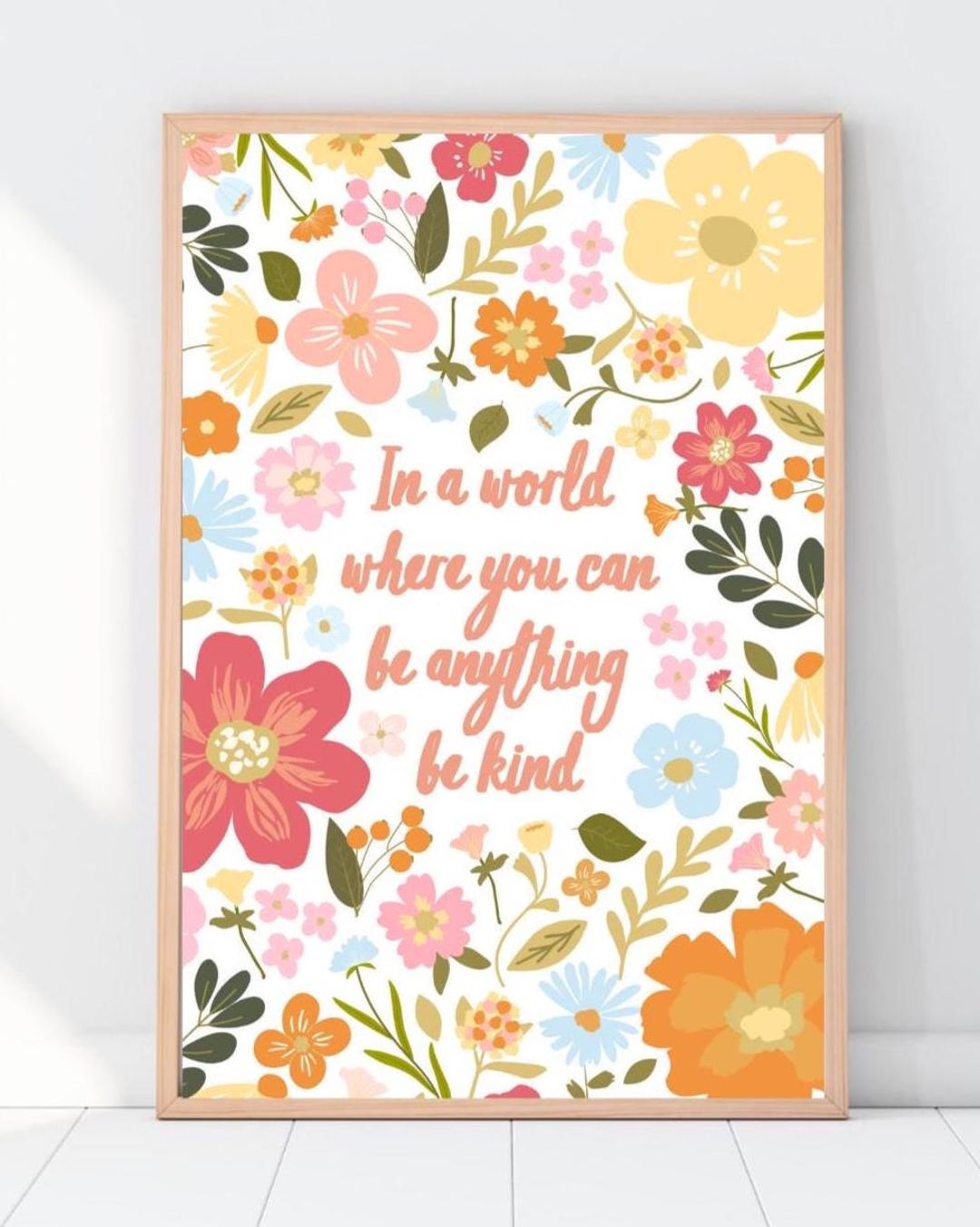In a World Where You Can Be Anything Be Kind Print, Classroom Wall ...