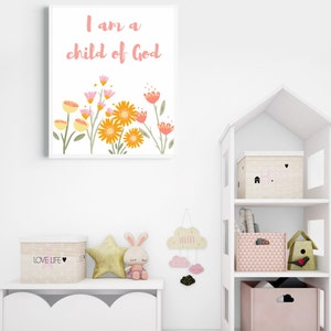 I Am a Child of God Print, Kids Christian Decor, Kids Christian Room ...