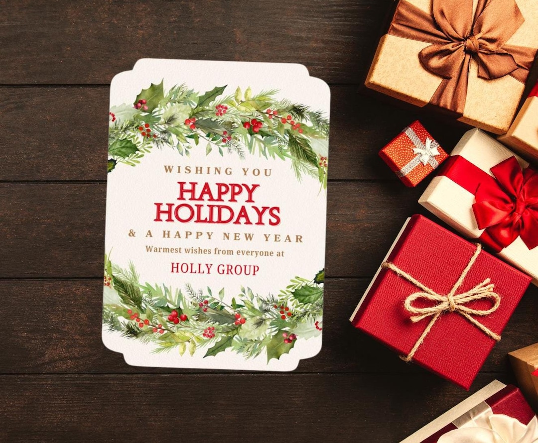 Business Christmas Cards Corporate Holiday Postcards Notecards for ...