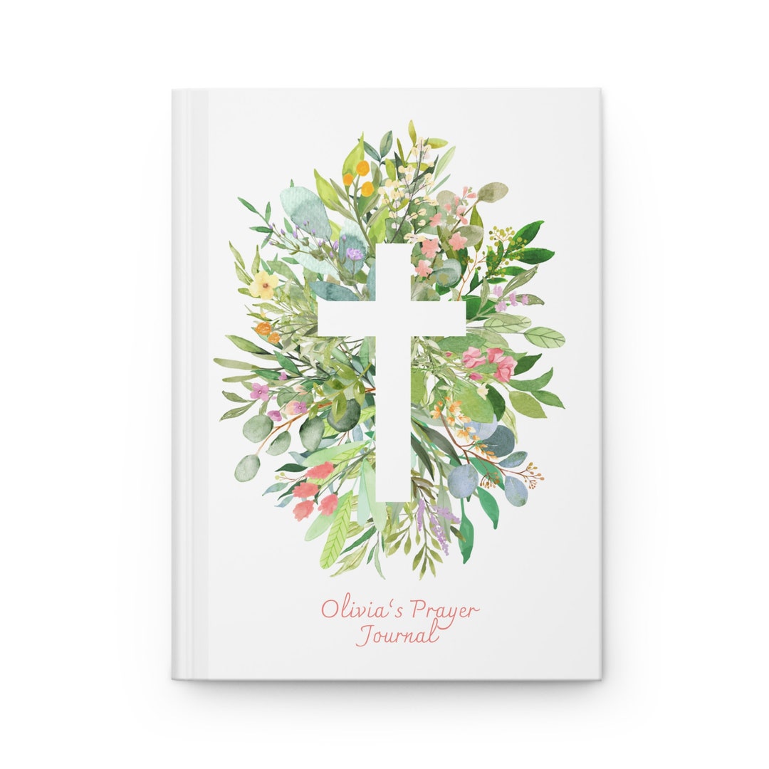 Floral Prayer Journal, Customized Christian Journal, Personalized ...
