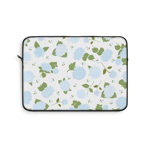 Blue Floral Laptop Cover, Hydrangea Laptop Sleeve, Grand Millennial ...