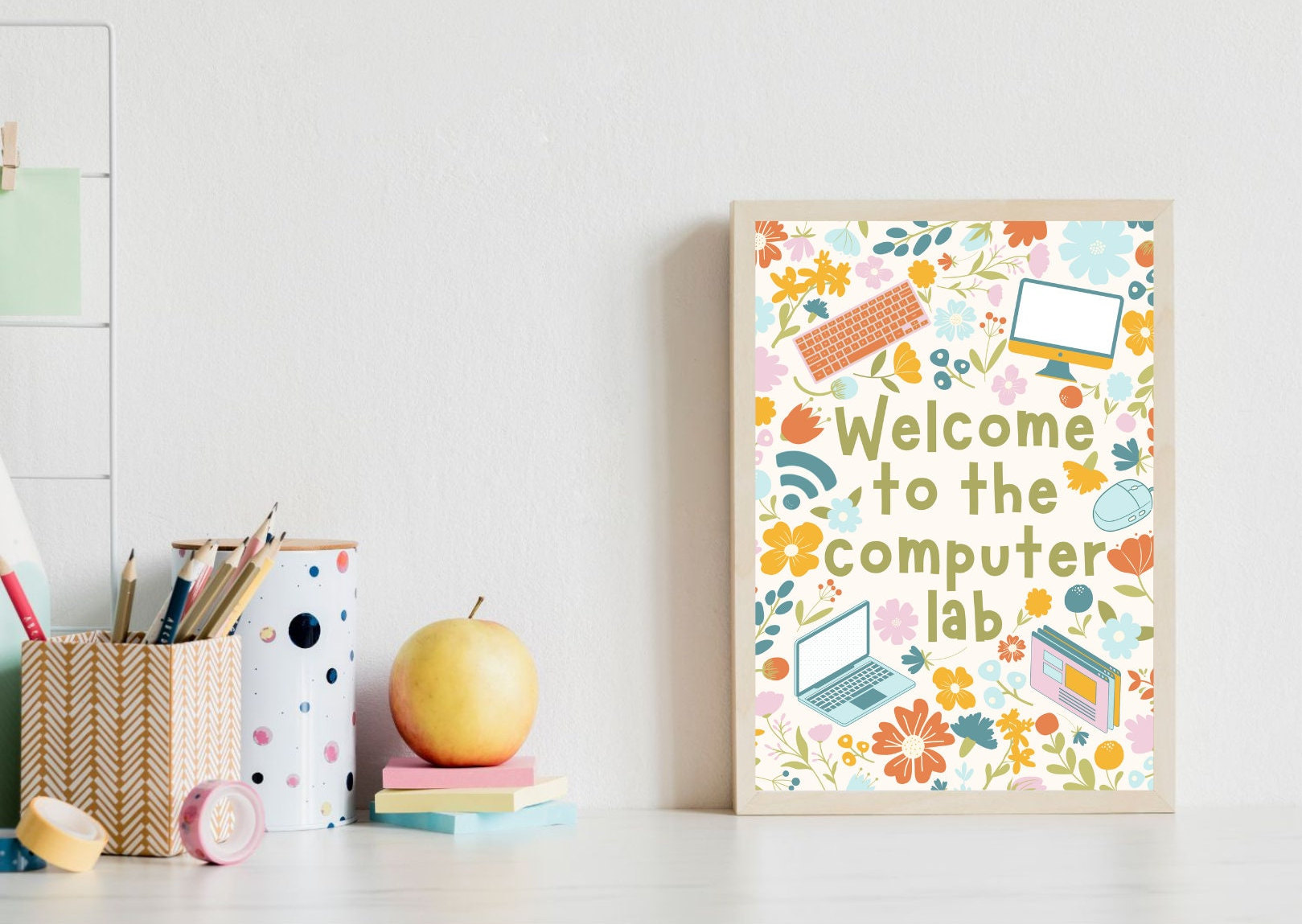 Computer Lab Room Decor, Welcome to Computer Lab Sign, Computer Lab ...