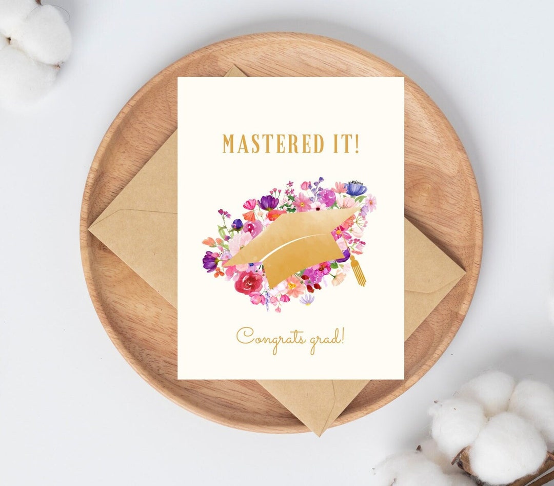Masters Graduation Card for Her, Graduation Card for Girl Woman ...