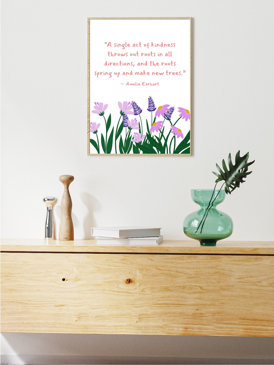 A Single Act of Kindness, Amelia Earhart Quote, Class Wall Decor ...