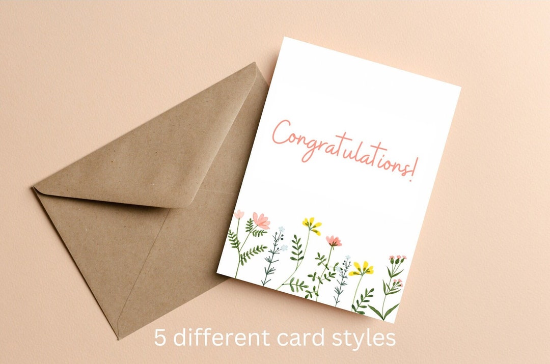 Congratulations Card Congratulations Cards Pack Congrats - Etsy