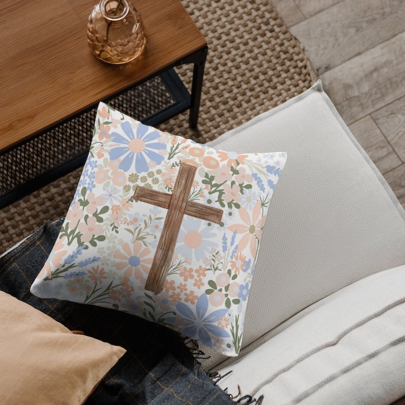 Cross Pillow - Etsy