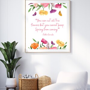 Spring Quote Print, You Can Cut All the Flowers but You Cant Keep ...