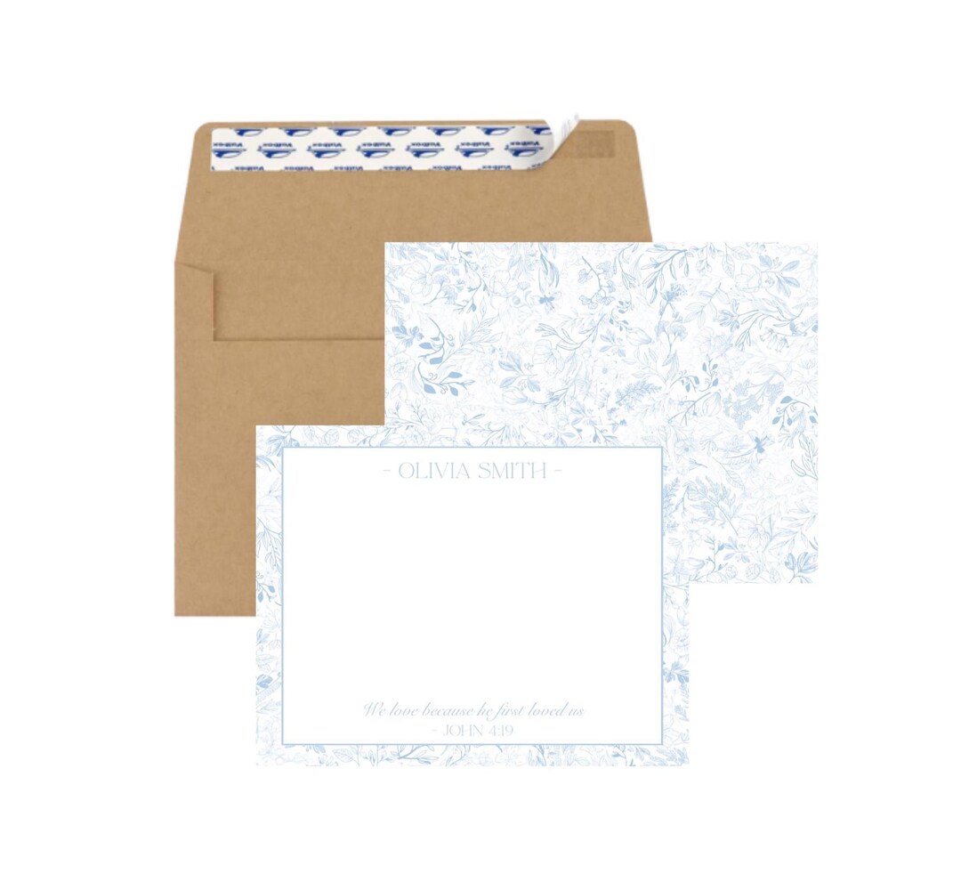 Personalized Christian Notecards Customized Christian Stationery Custom ...
