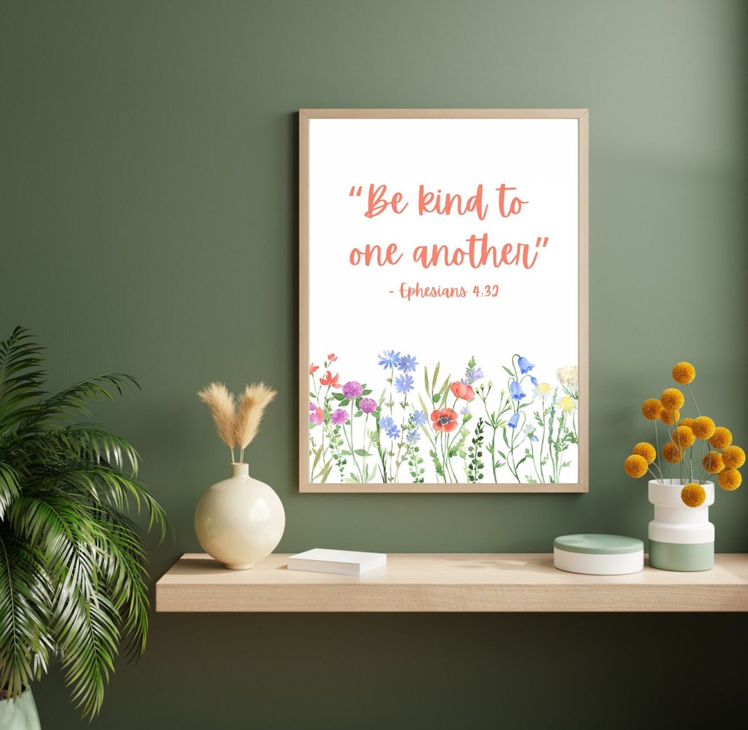 Christian Wall Art, Scripture Bible Verse Sign, Ephesians 4:32 Print ...