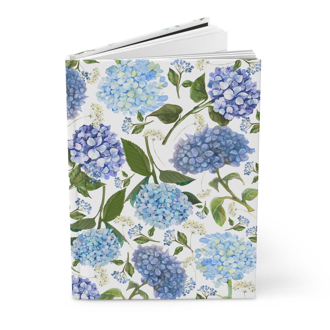 Hydrangea Journal, Blue Floral Journal, Flower Journal, Summer Floral ...