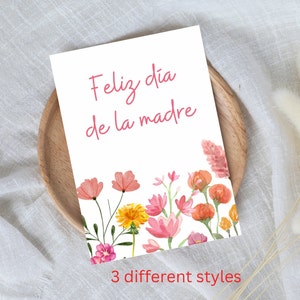 Feliz Dia De La Madre Card, Happy Mother’s Day Card Spanish, Spanish ...