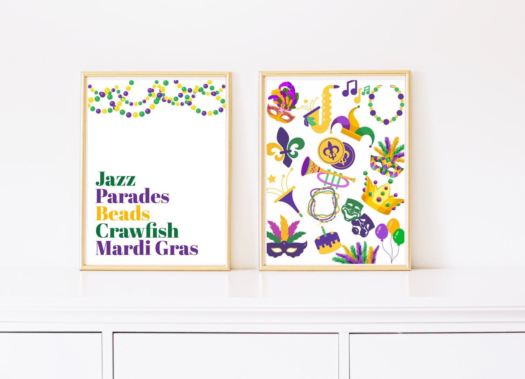 Mardi Gras Decor Mardi Gras Digital Wall Art Mardi Gras - Etsy