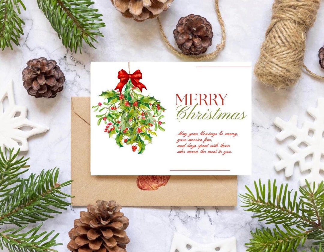 Merry Christmas Cards Sentimental Christmas Cards Set With Envelopes ...