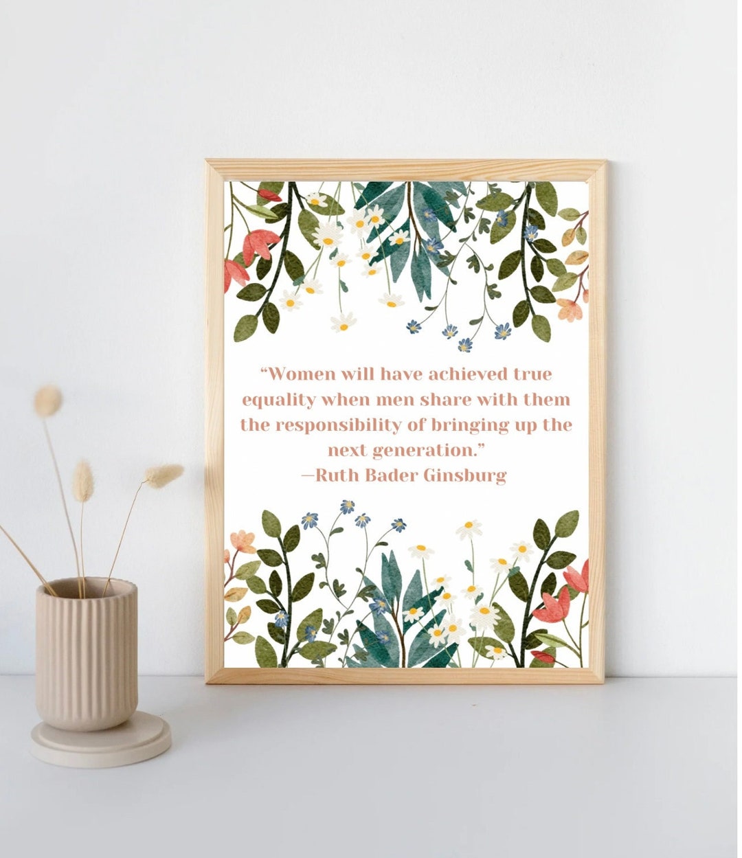 Ruth Bader Ginsburg Quote Wall Art, Feminist Wall Art, RBG Prints ...