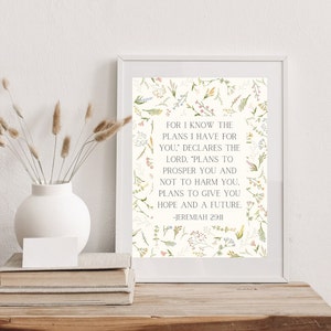 Christian Wall Art, Bible Verse Wall Art, Scripture Wall Art, Jeremiah ...