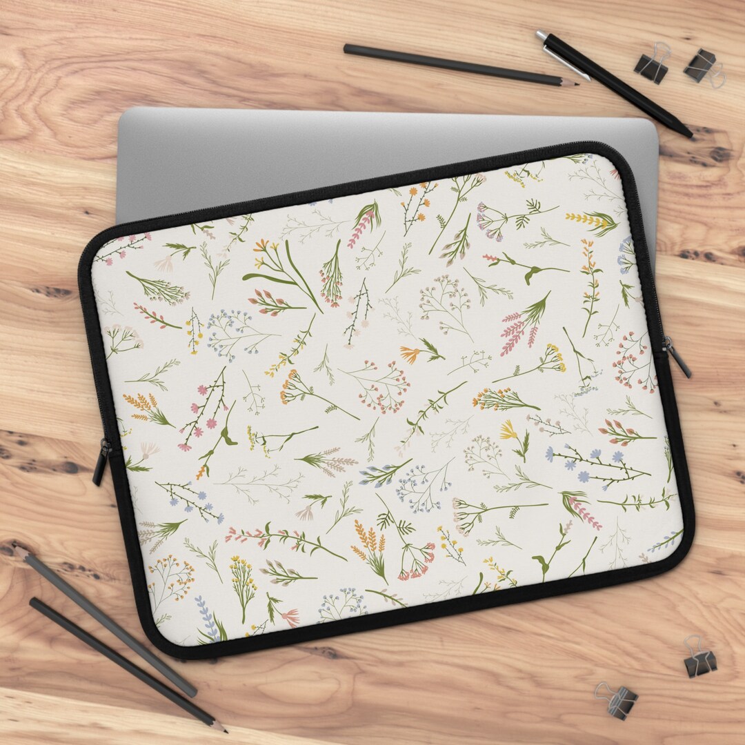Floral Laptop Sleeve, Boho Floral Laptop Cover, Boho Flower Laptop ...