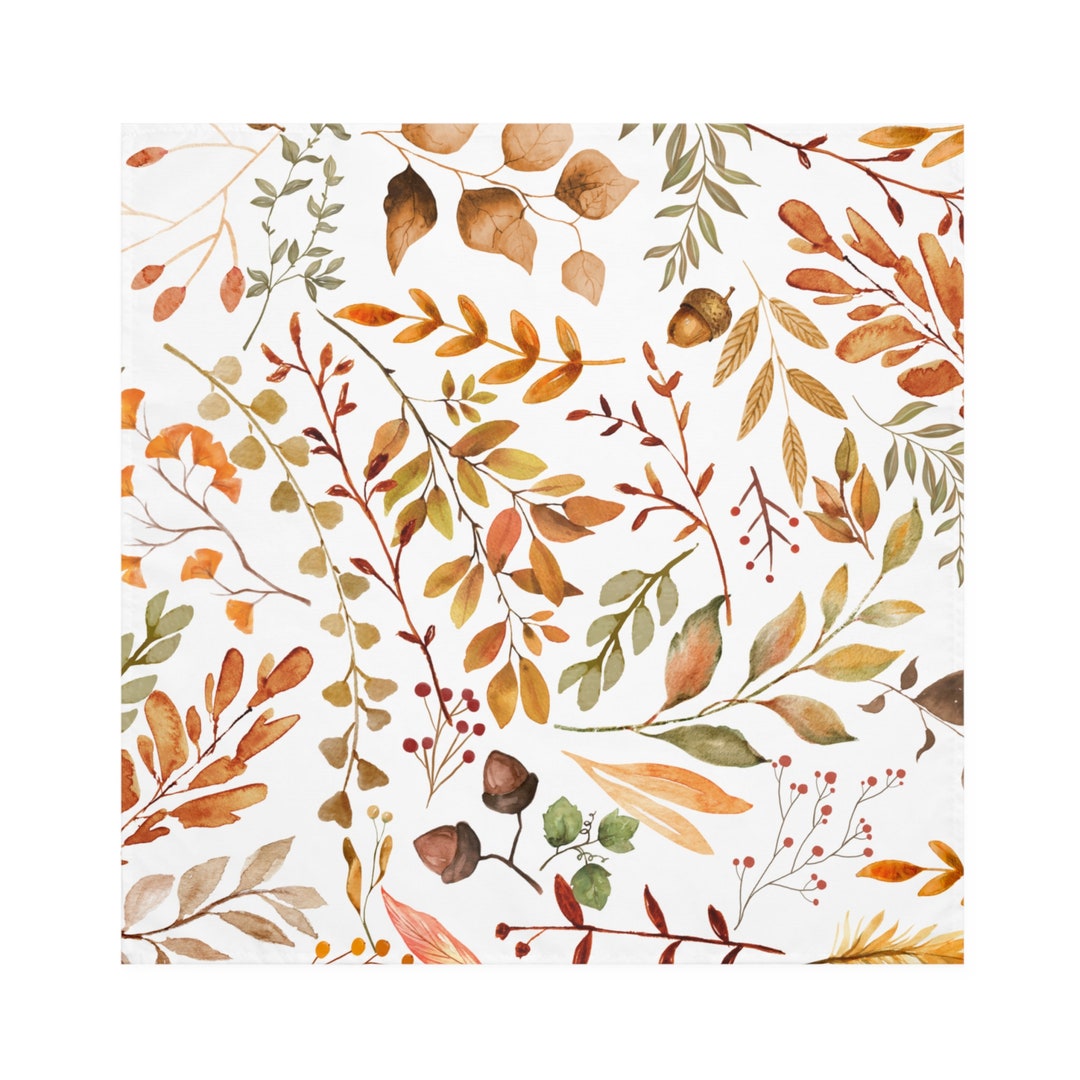 Fall Napkins, Fall Table Napkins, Thanksgiving Napkins, Floral Fall ...