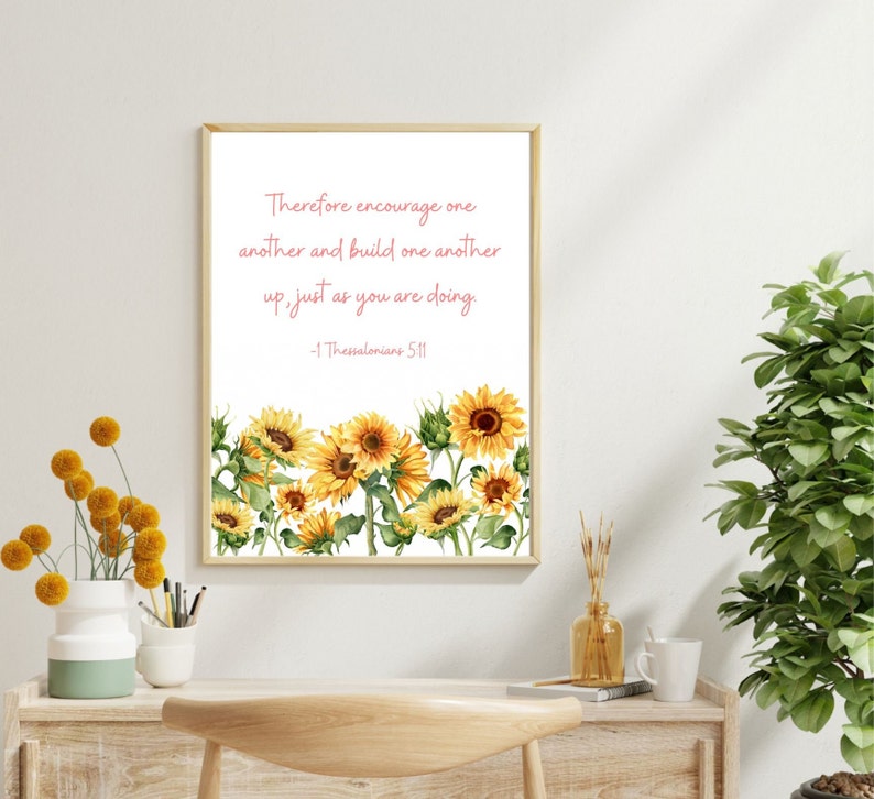 Christian Wall Art Encourage One Another Build Each Other Up - Etsy
