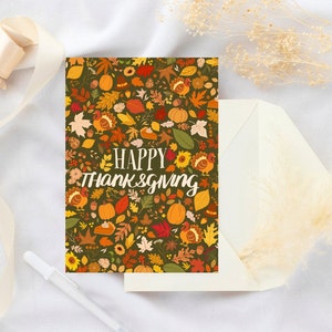 Thanksgiving Cards, Happy Thanksgiving Card Pack, Set of Thanksgiving ...