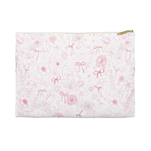 Preppy Pink Pencil Pouch - Etsy