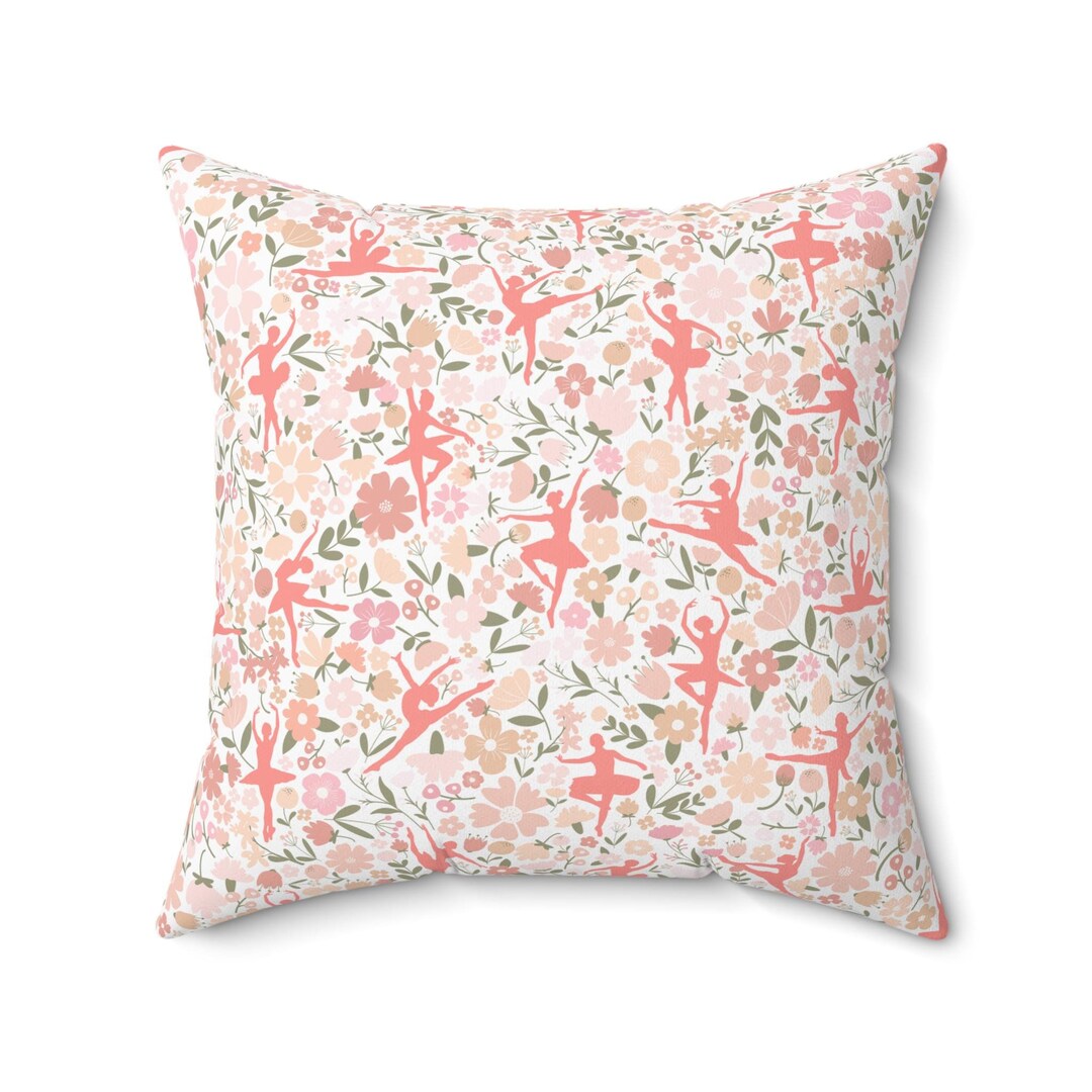 Pink Ballerina Pillow, Girls Bedroom Decor, Dancer Room Decor, Pink ...