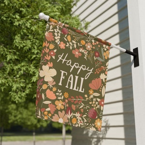 Fall Flag, Fall Outdoor Decor, Fall Porch Decor, Happy Fall Porch Flag ...