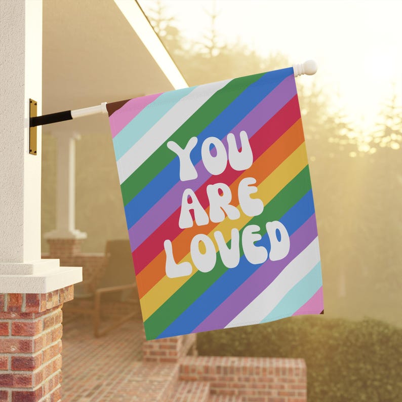 Pride Flag You Are Loved, Rainbow Flag, Gay Pride Lgbtqia Rainbow Flag ...