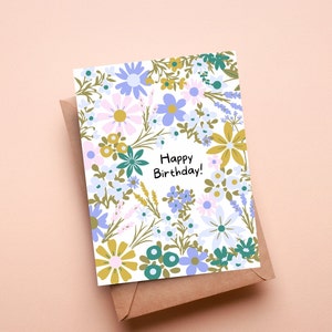 Birthday Card, Flower Birthday Cards, Floral Birthday Card Pack ...