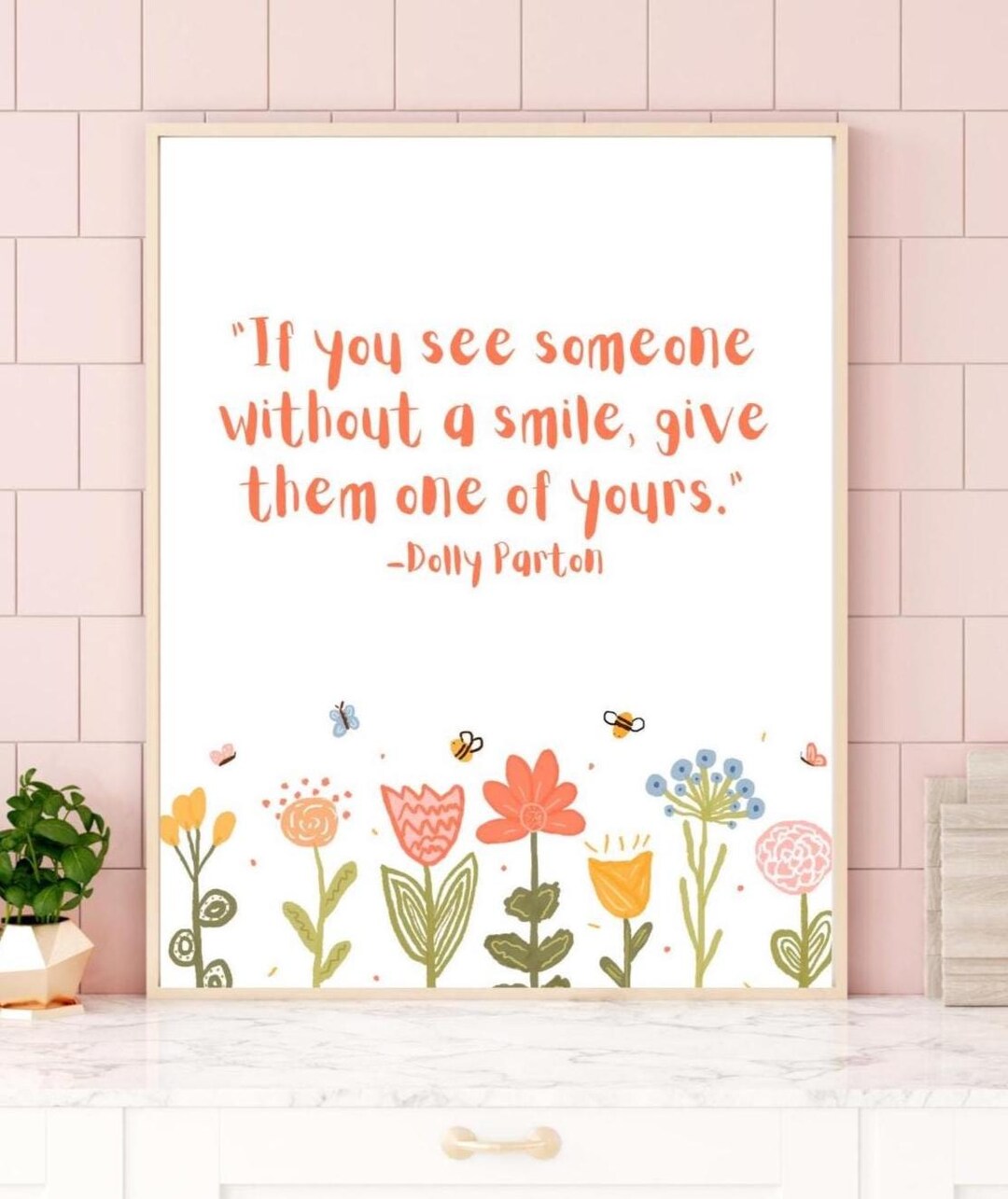 Dolly Parton Smile Quote Print, Classroom Wall Art, Kids Room Wall Art ...