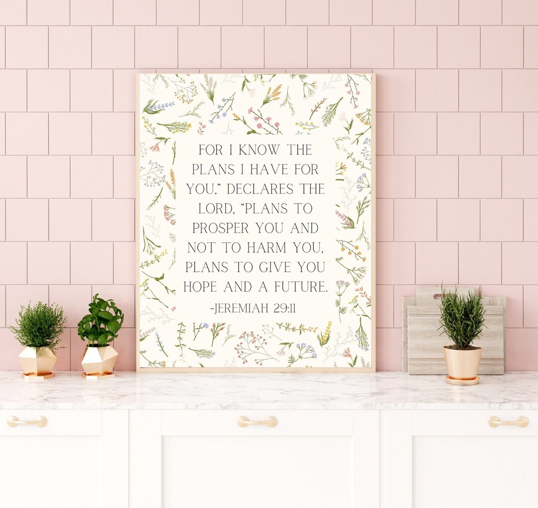 Christian Wall Art, Bible Verse Wall Art, Scripture Wall Art, Jeremiah ...