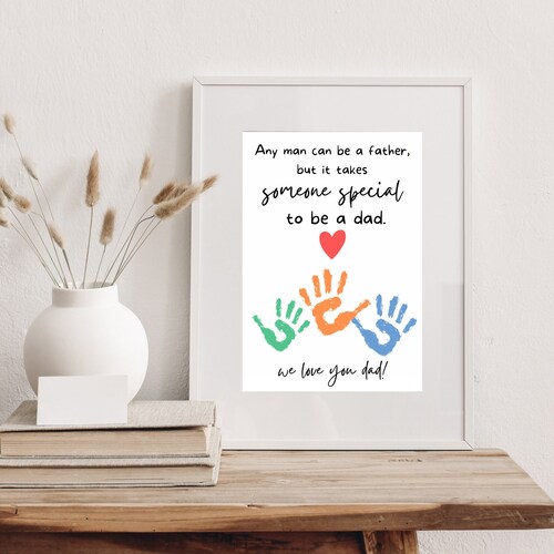 Happy Fathers Day Handprint Craft Art Keepsake Gift for - Etsy