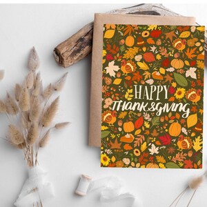 Thanksgiving Cards, Happy Thanksgiving Card Pack, Set of Thanksgiving ...