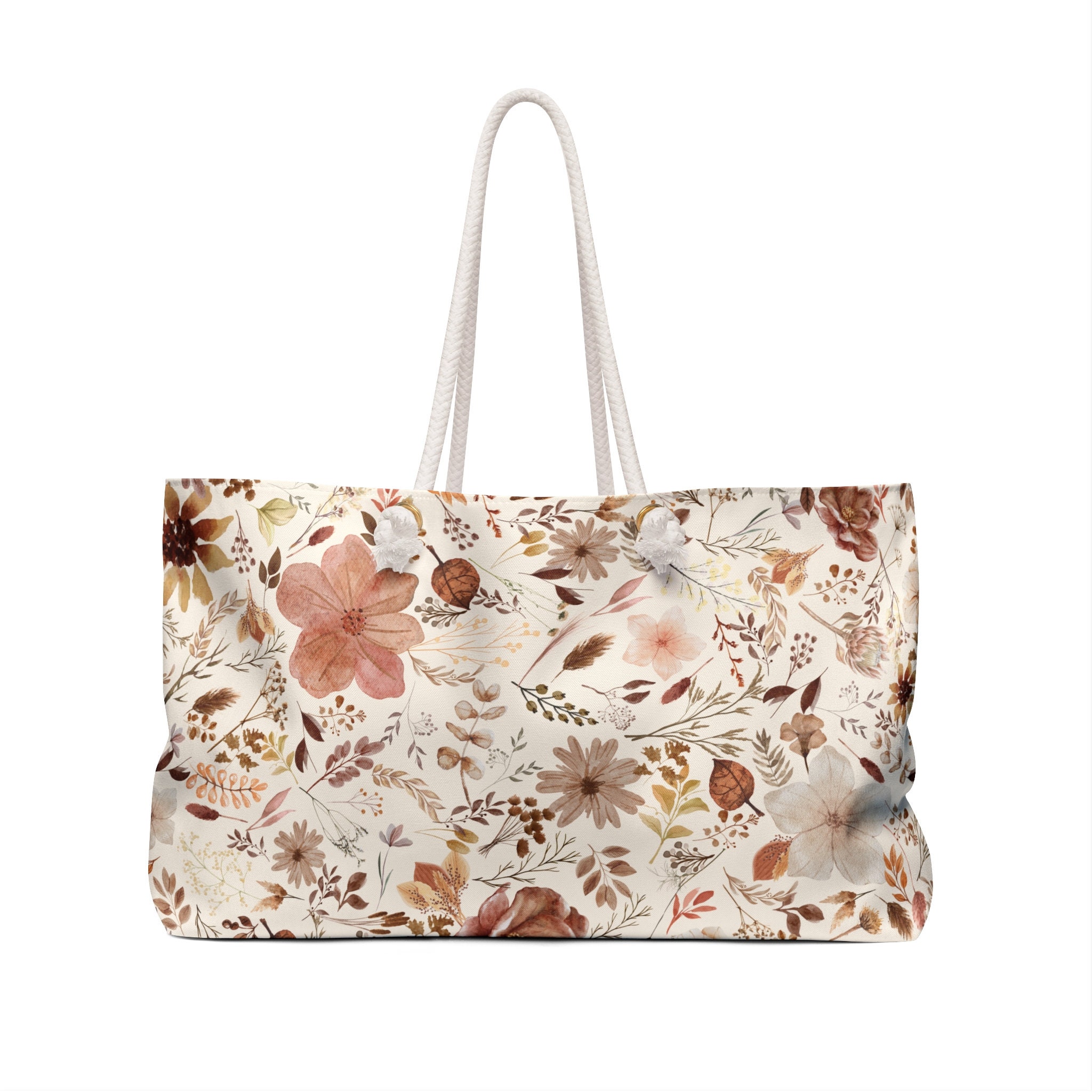 Fall Floral Flower Weekender Bag, Autumnal Travel Bag sold by Prodigy ...